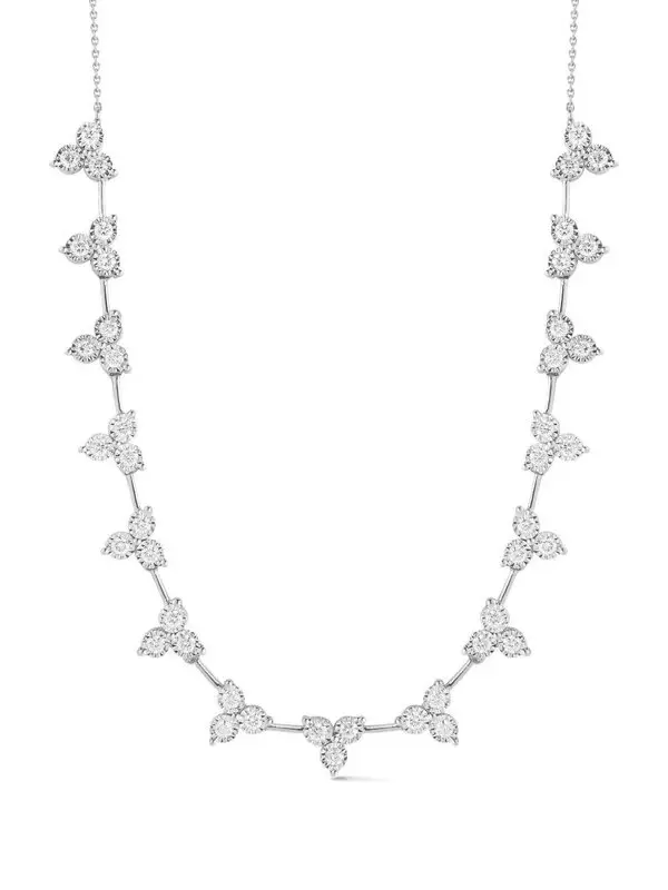 DANA REBECCA DESIGNS White Gold Diamond Interval Necklace - Silver