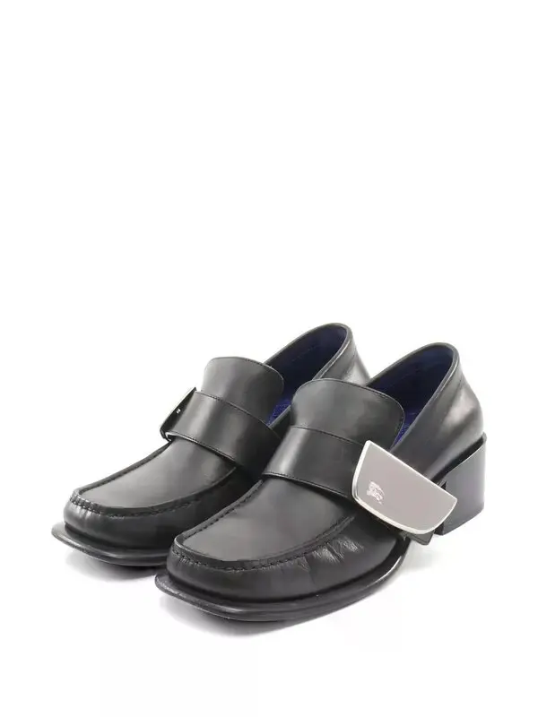 Burberry 50mm Leather Loafers - Black