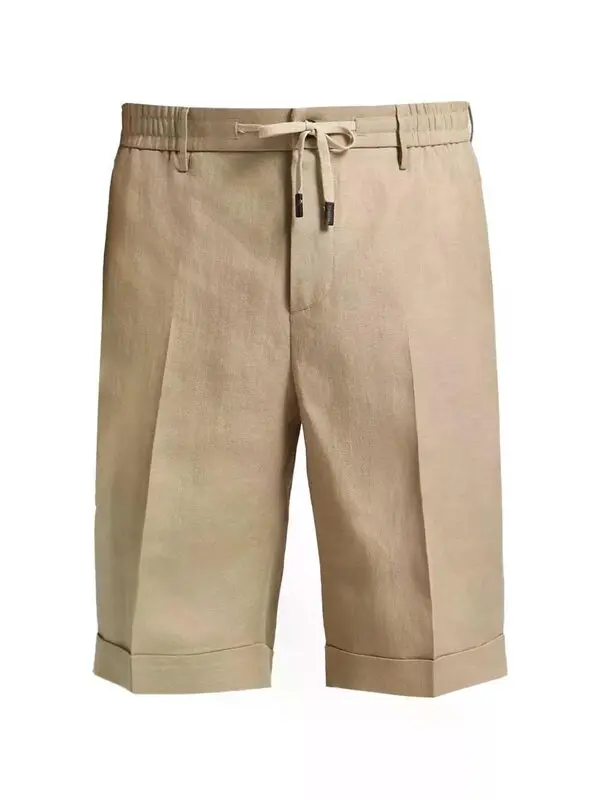 Peserico Drawstring Waist Turned-up Shorts - Neutrals