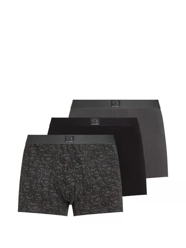 Karl Lagerfeld Ikon All-over Print Boxers - Grey