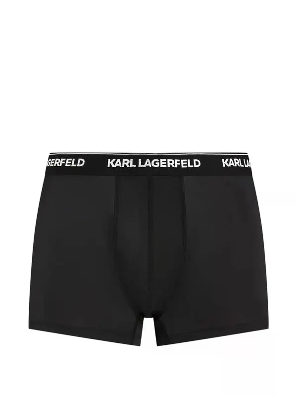 Karl Lagerfeld Logo-waistband Boxers - Black