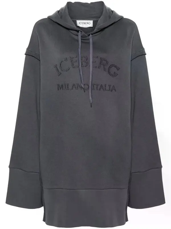 Iceberg Logo Embroidered Mini Dress