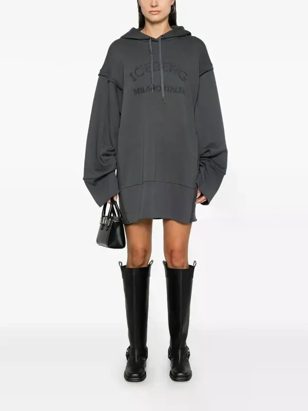 Iceberg Logo Embroidered Mini Dress