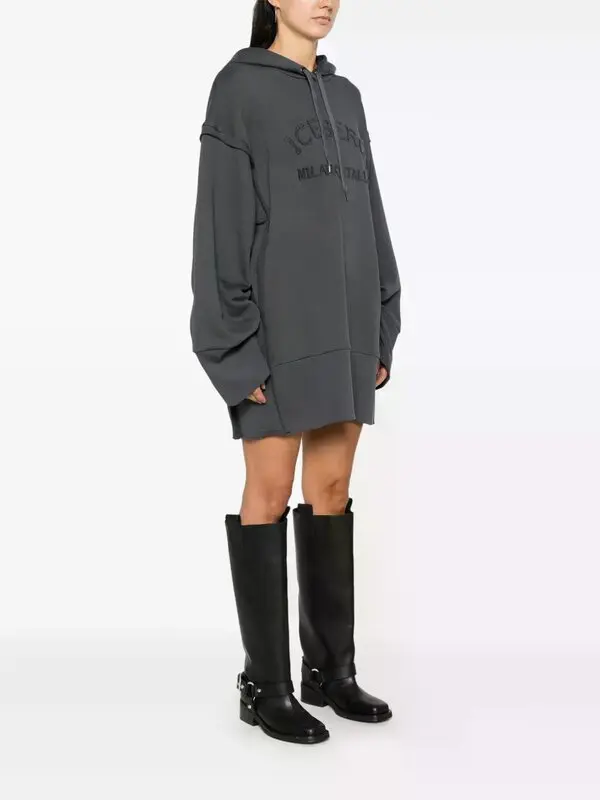 Iceberg Logo Embroidered Mini Dress