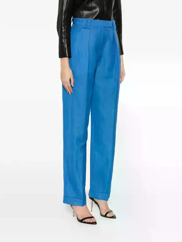 Versace Pleated Straight-leg Trousers