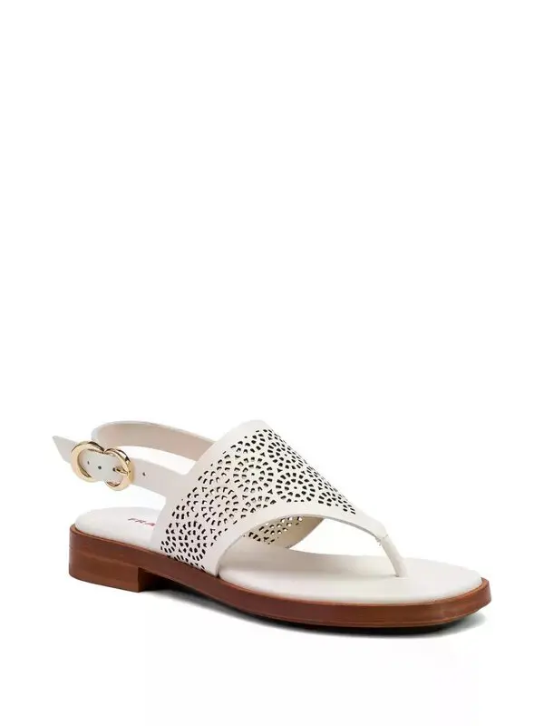 FRAU Perforated Slingback Sandals - Neutrals