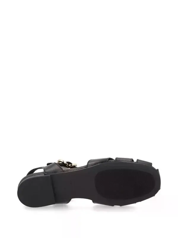 FRAU Fisherman Buckled Sandals With Gold-tone Hardware - Black