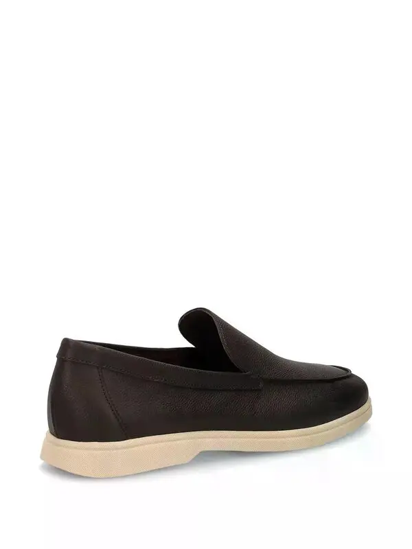 FRAU Grained Leather Slip-on Loafers