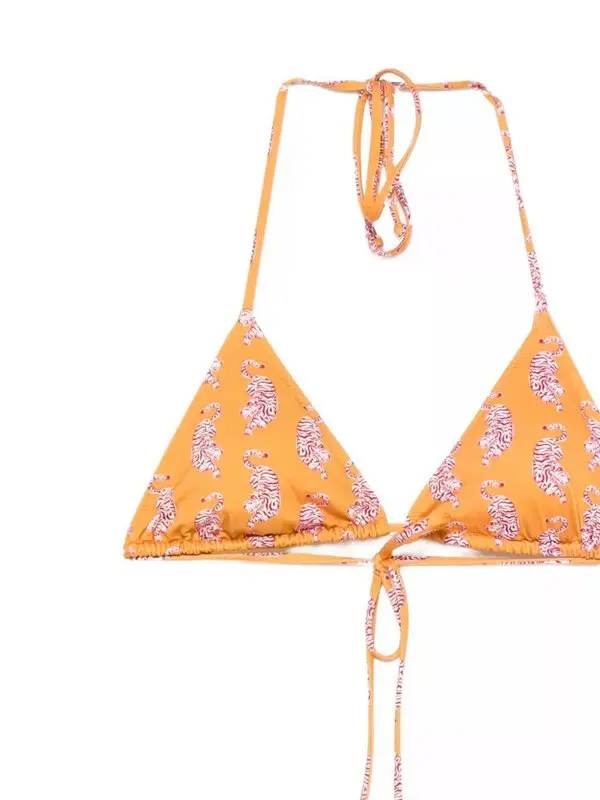 MC2 SAINT BARTH Tiger-print Triangle Bikini