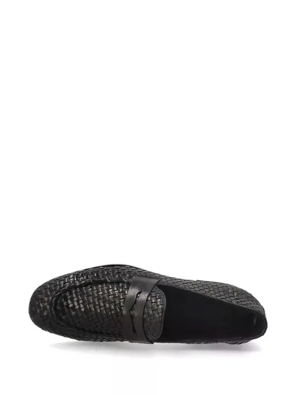 FRAU Woven-leather Saddle Loafers