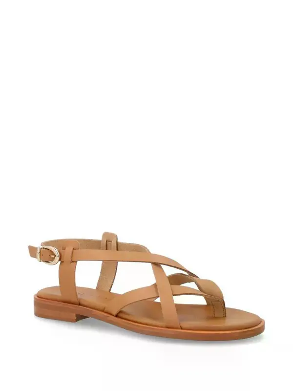 FRAU Woven Strap Thong Sandals - Neutrals