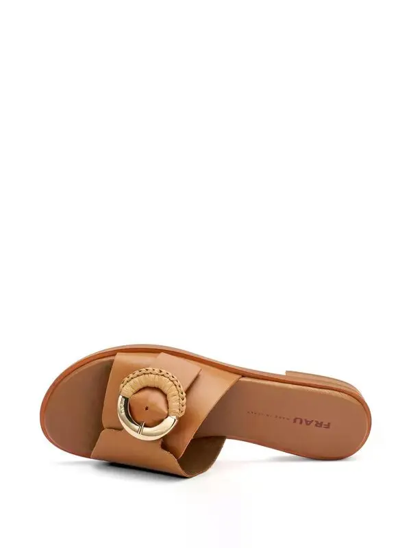 FRAU Buckle-detail Leather Sliders