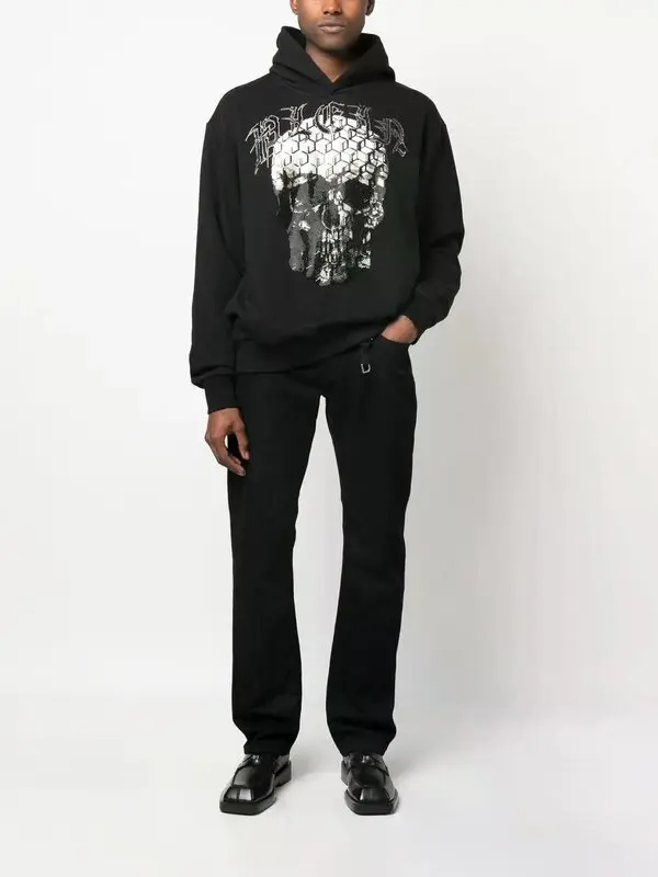 Philipp Plein Graphic Print Pullover Hoodie
