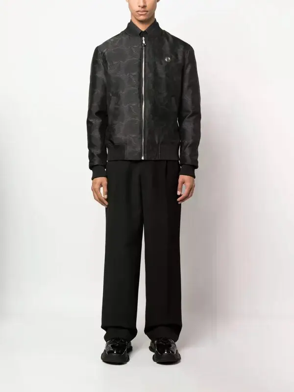 Philipp Plein Graphic Print Acetate Bomber Jacket