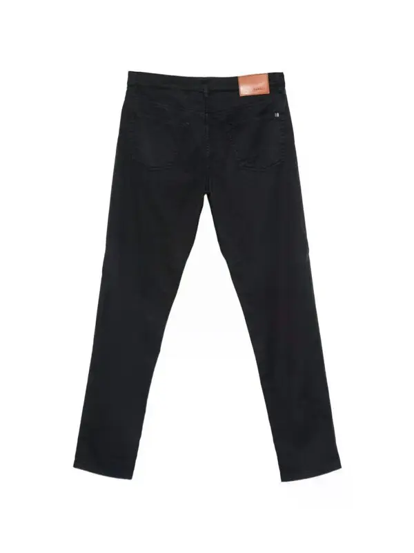 Canali Logo-patch Trousers - Blue