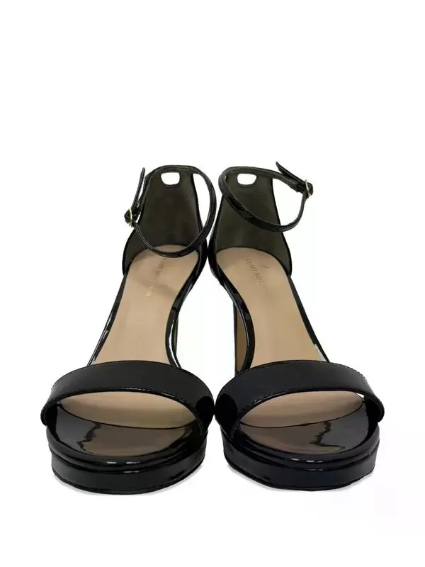 STUART WEITZMAN Patent Leather Platform Sandals