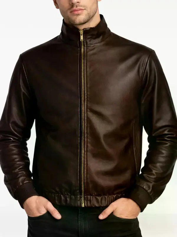 FRANZESE COLLECTION Reversible Bomber Jacket - Brown