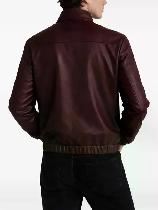 FRANZESE COLLECTION Reversible Leather Jacket - Red