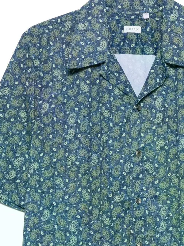 ORIAN Paisley-print Short-sleeve Shirt