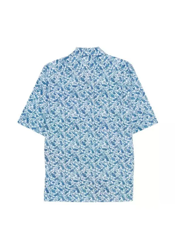 ORIAN Leaf-print Short-sleeve Shirt