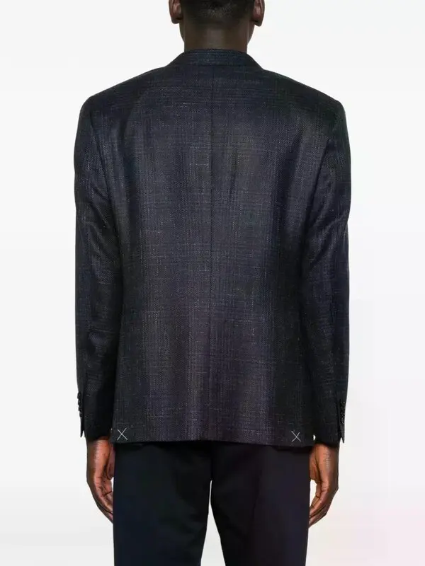 Canali Check-pattern Single-breasted Blazer