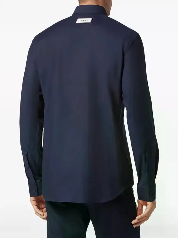 Philipp Plein Skull-embroidered Poplin Shirt