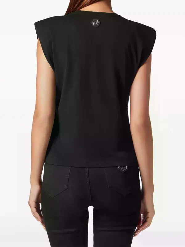 Philipp Plein Embellished Cotton Tank Top