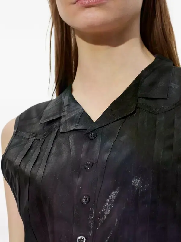 MAISON MARGIELA Sleeveless Polo Blouse