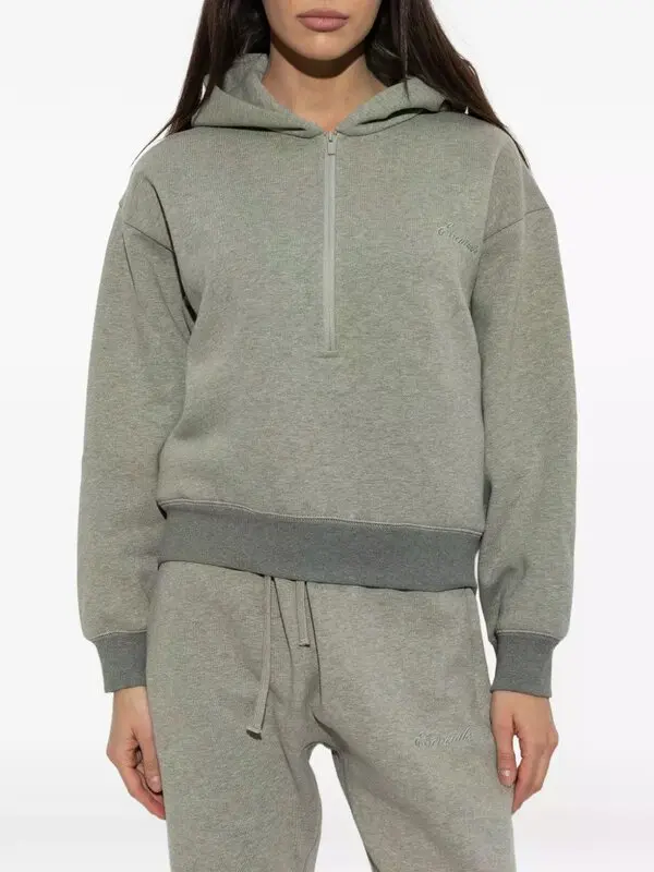 Fear Of God Half-zip Logo Patch Hoodie