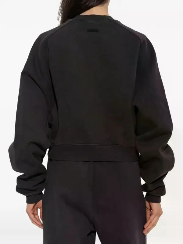 Fear Of God Logo-print Cropped Sweater - Black