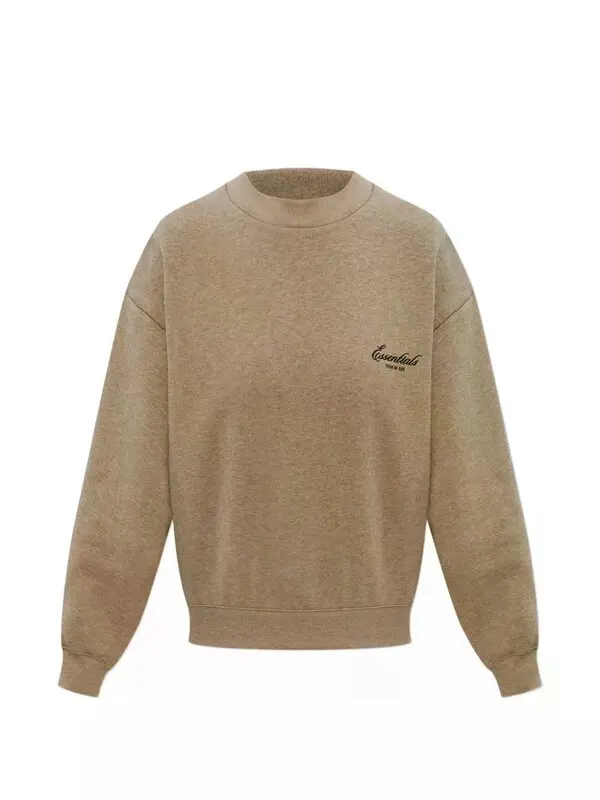 Fear Of God Crewneck Sweatshirt With Logo Print - Neutrals