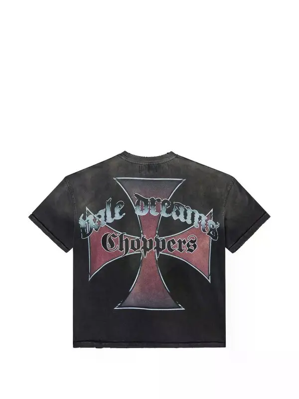 VALE FOREVER Chopper Distressed-effect Cotton T-shirt