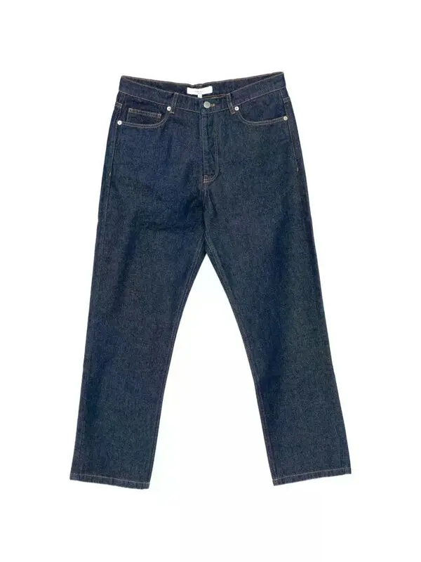 Maison Kitsuné Logo-patched Tapered Jeans - Blue