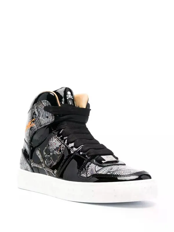 Philipp Plein Paisley High-top Sneakers - Black