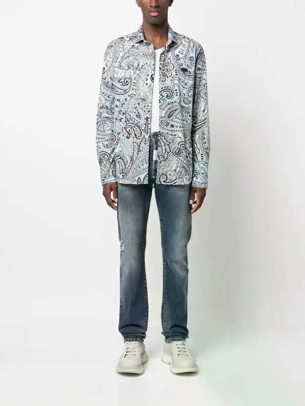Philipp Plein Paisley-print Long-sleeved Shirt