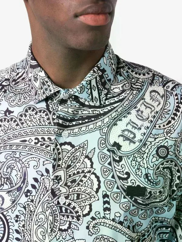 Philipp Plein Paisley-print Long-sleeved Shirt