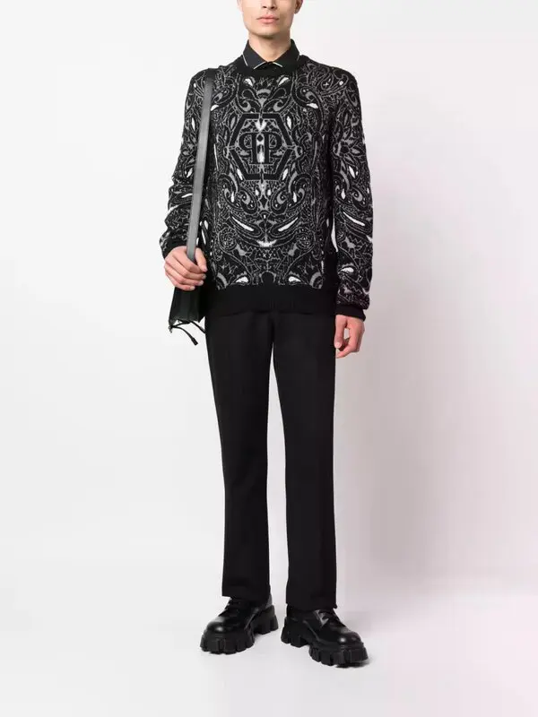 Philipp Plein Paisley Print Cashmere-silk Jumper