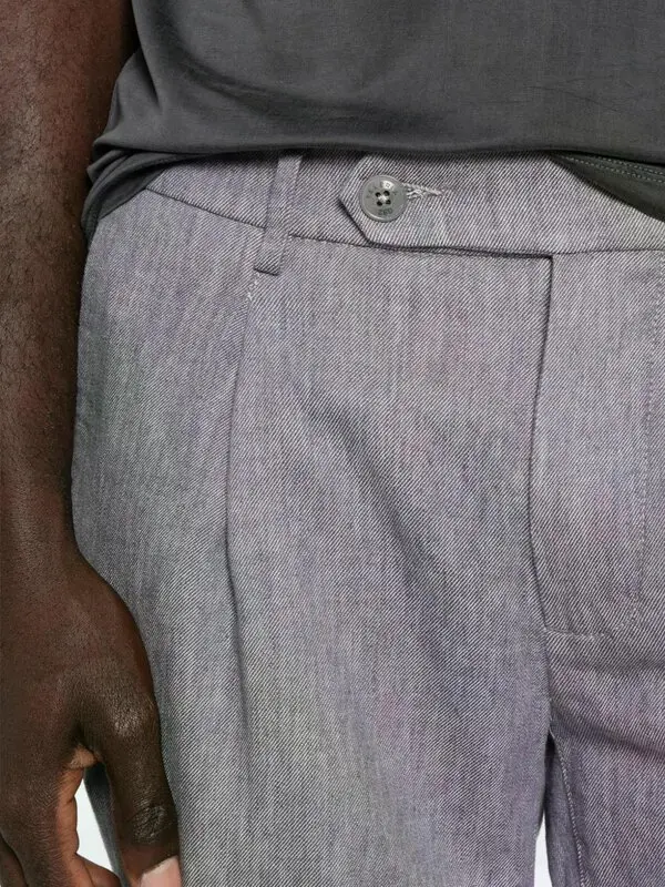 TELERIA ZED Pleated Twill Weave Trousers