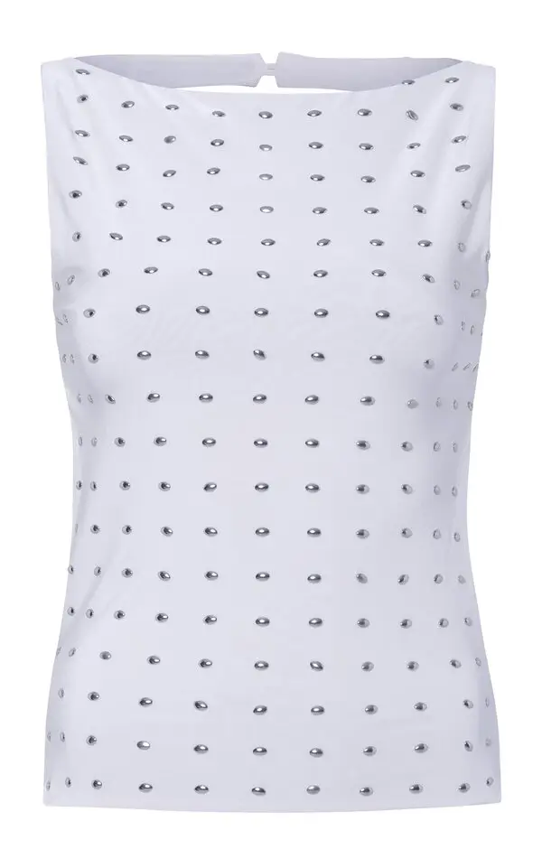 SIEDRES Zelna Studded Top - Off-white