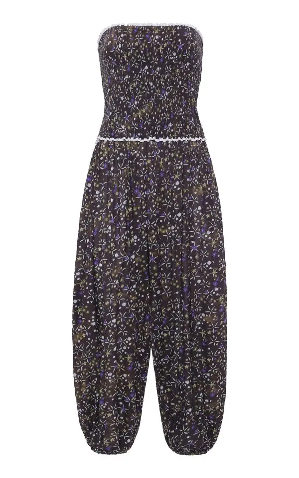 SIEDRES Anais Floral Cotton-blend Jumpsuit - Multi