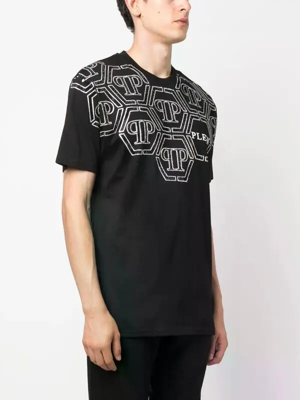 Philipp Plein Ss Hexagon Rhinestone-embellished T-shirt