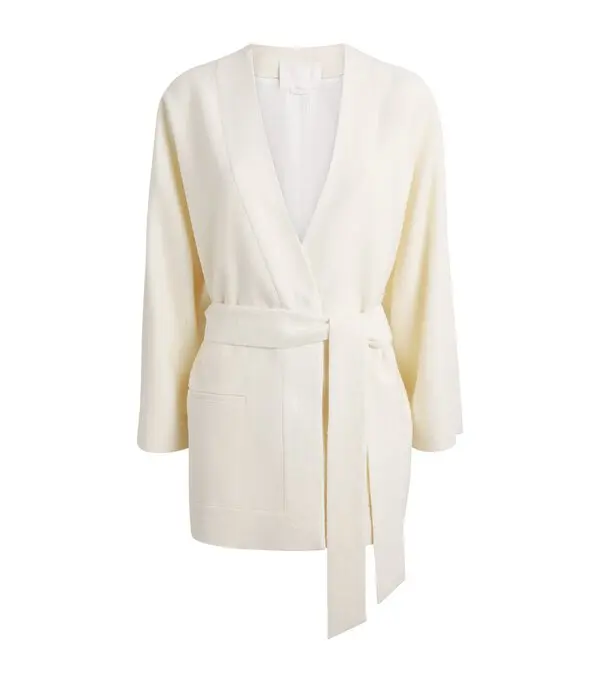 NOMADISSEM Wool-silk-linen Blend Jacket