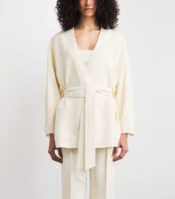 NOMADISSEM Wool-silk-linen Blend Jacket