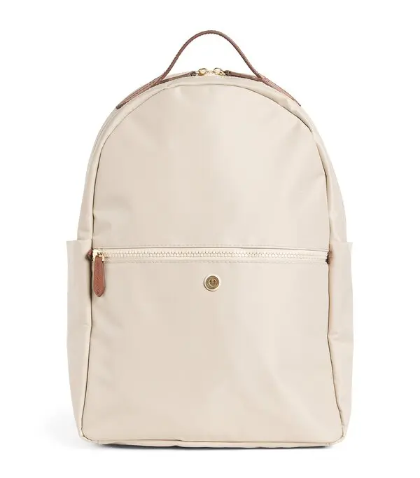 Harrods Nylon Backpack With Leather Trim - Neutral