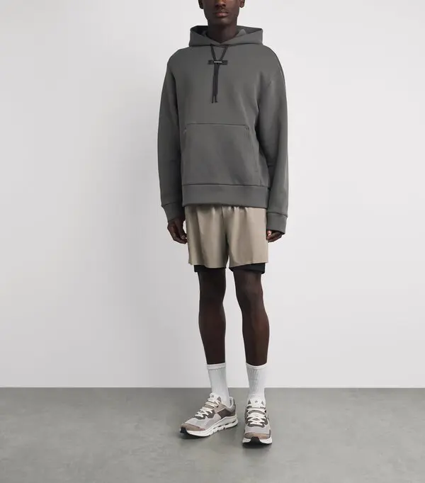 On Cott-blend Focus Tech Hoodie - Grey