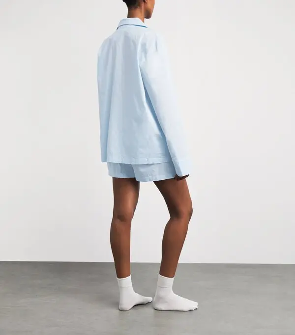 SKIMS Stretch-cotton Sleep Pyjama Set - Blue