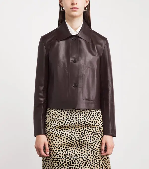 ARMA Kaylee Cropped Leather Jacket