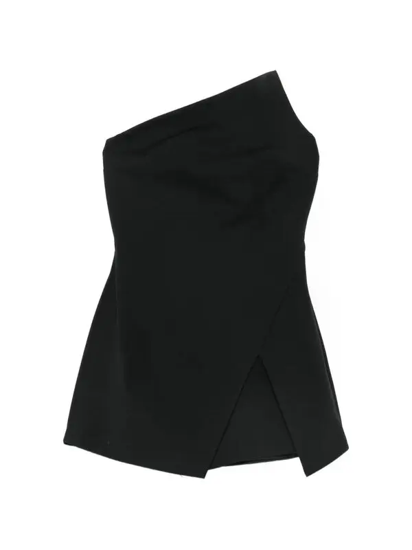 ANIYE BY One-shoulder Wrap-style Playsuit - Black