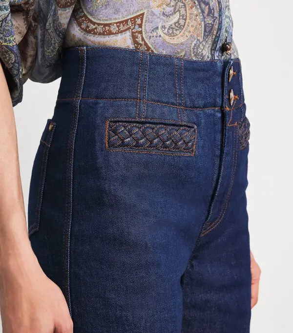 Zimmermann Aster Cropped Flare Jeans