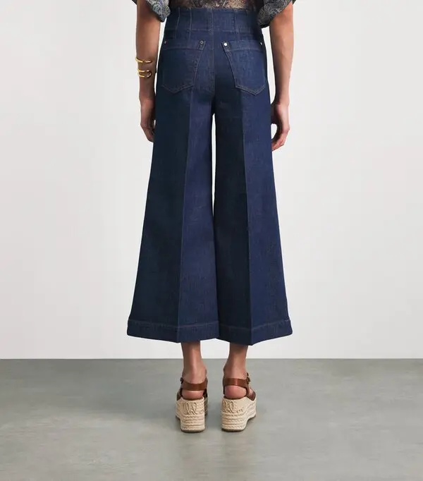 Zimmermann Aster Cropped Flare Jeans